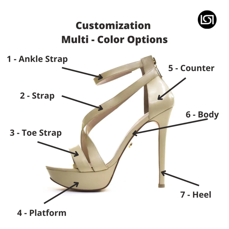 Wide Width Strappy High Heels | Wide Platform Sandals with Straps