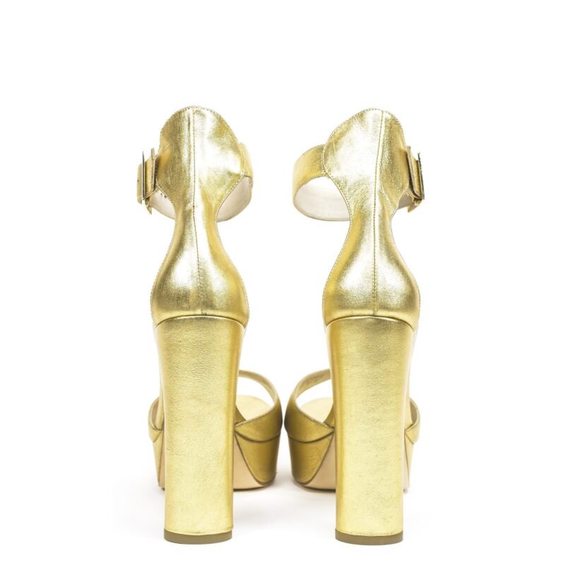 Gold Platform High Heels | Gold Wedding Heels for Men & Women