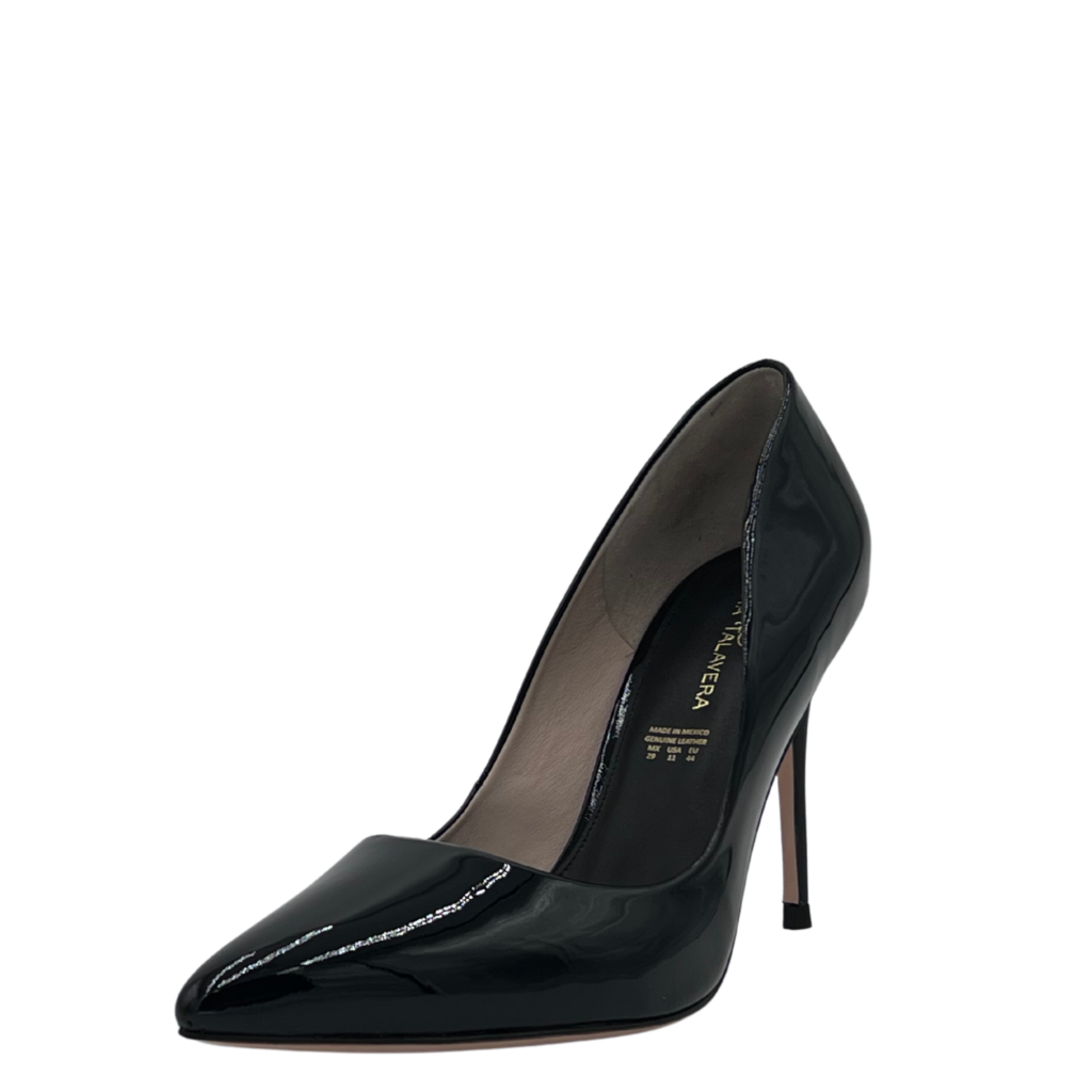 Black Patent Pointed-Toe Stiletto | Wide-Width Stilittos for Men